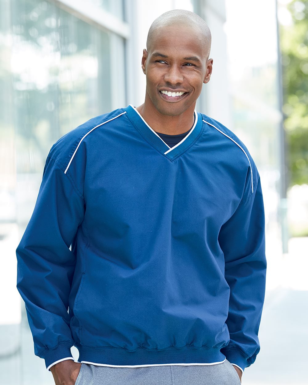 7601 Badger Piped Microfiber Windshirt - blankstyle.com