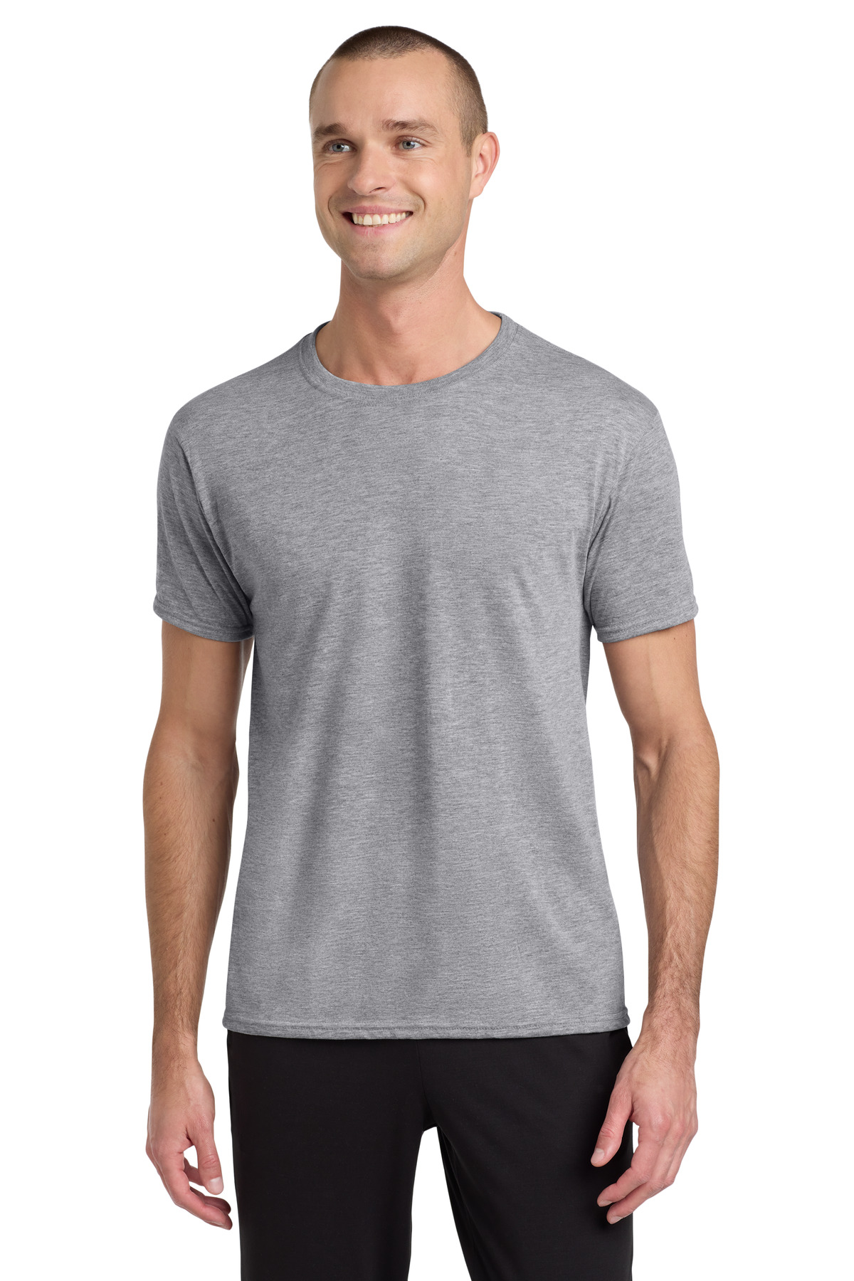 Jerzees 21MR Dri-Power Sport Short Sleeve T-Shirt ATHLETIC HEATHER