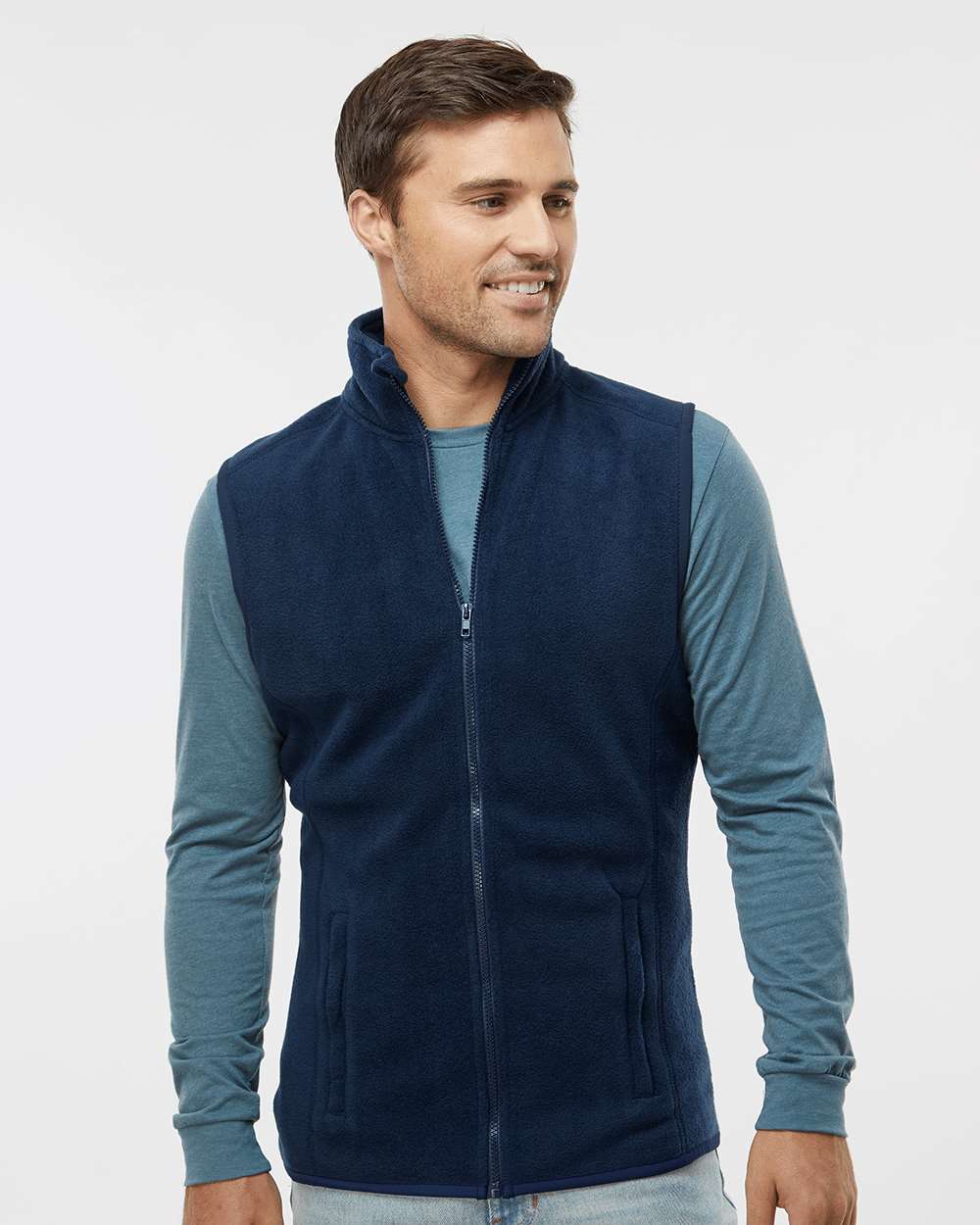 Burnside Clothing 3012 Polar Fleece Vest Navy