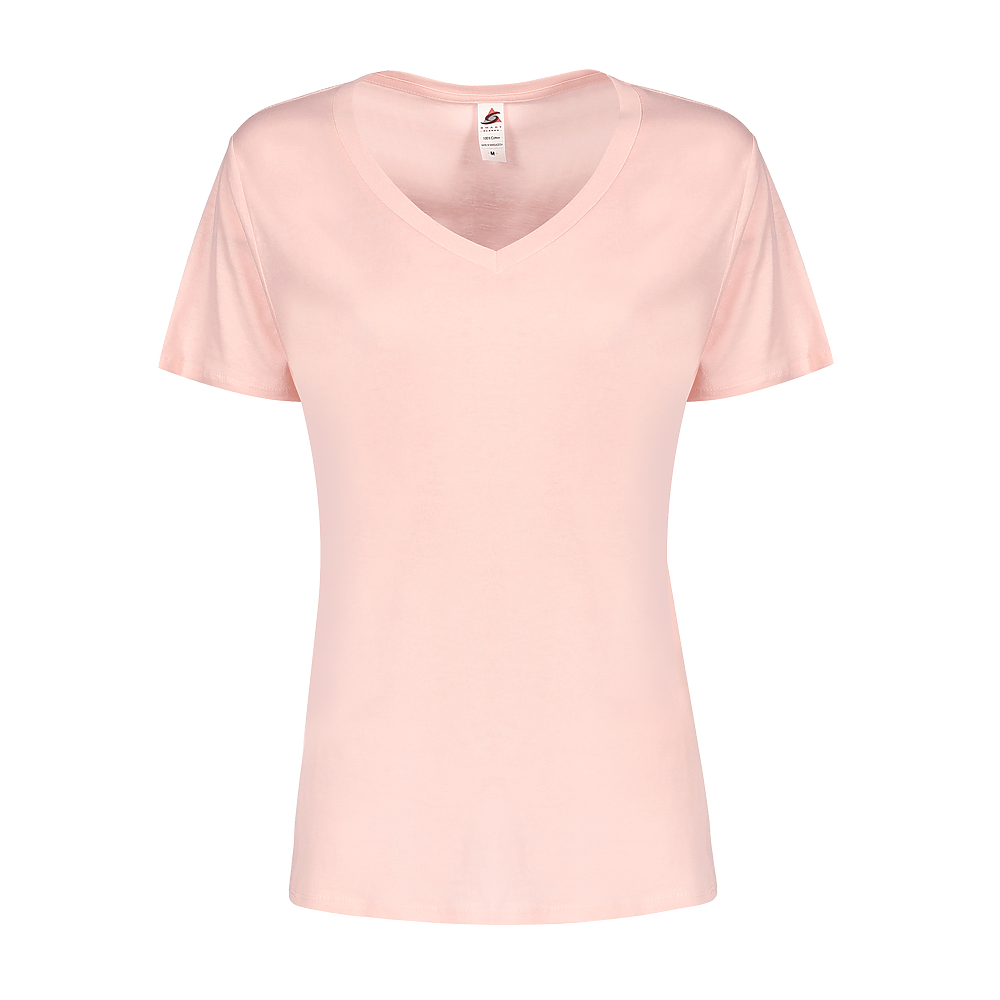 Smart Blanks 4002 WOMEN'S TRU-FIT V-NECK Baby Pink - From $3.48