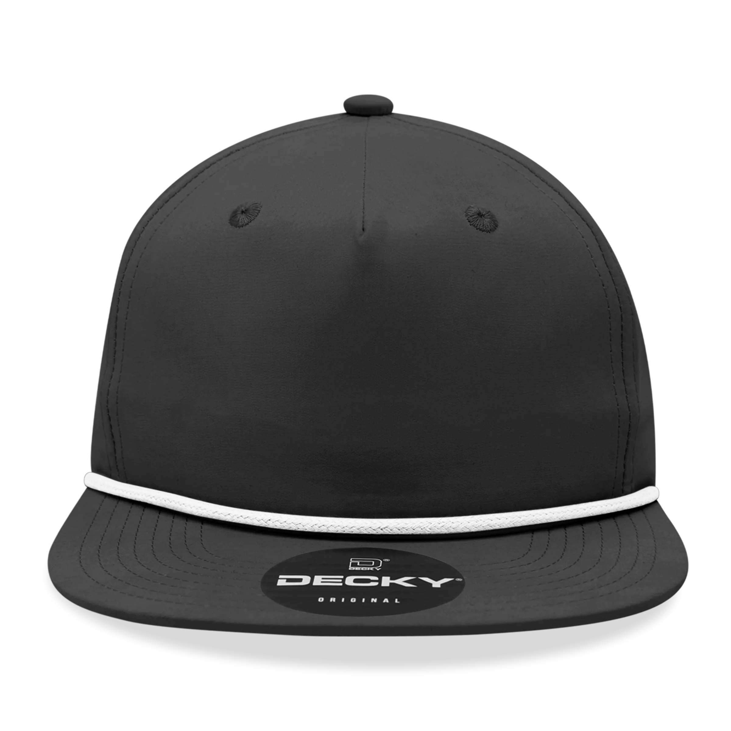 Decky Hats 6032 Decky 5-Panel Rope Cap Black/white